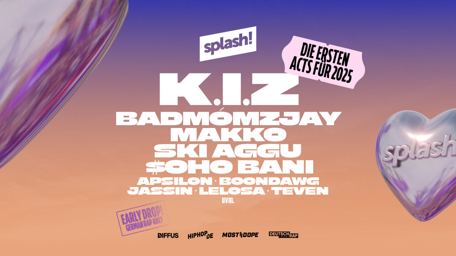 splash! 2025: Das sind die ersten bestätigten Acts